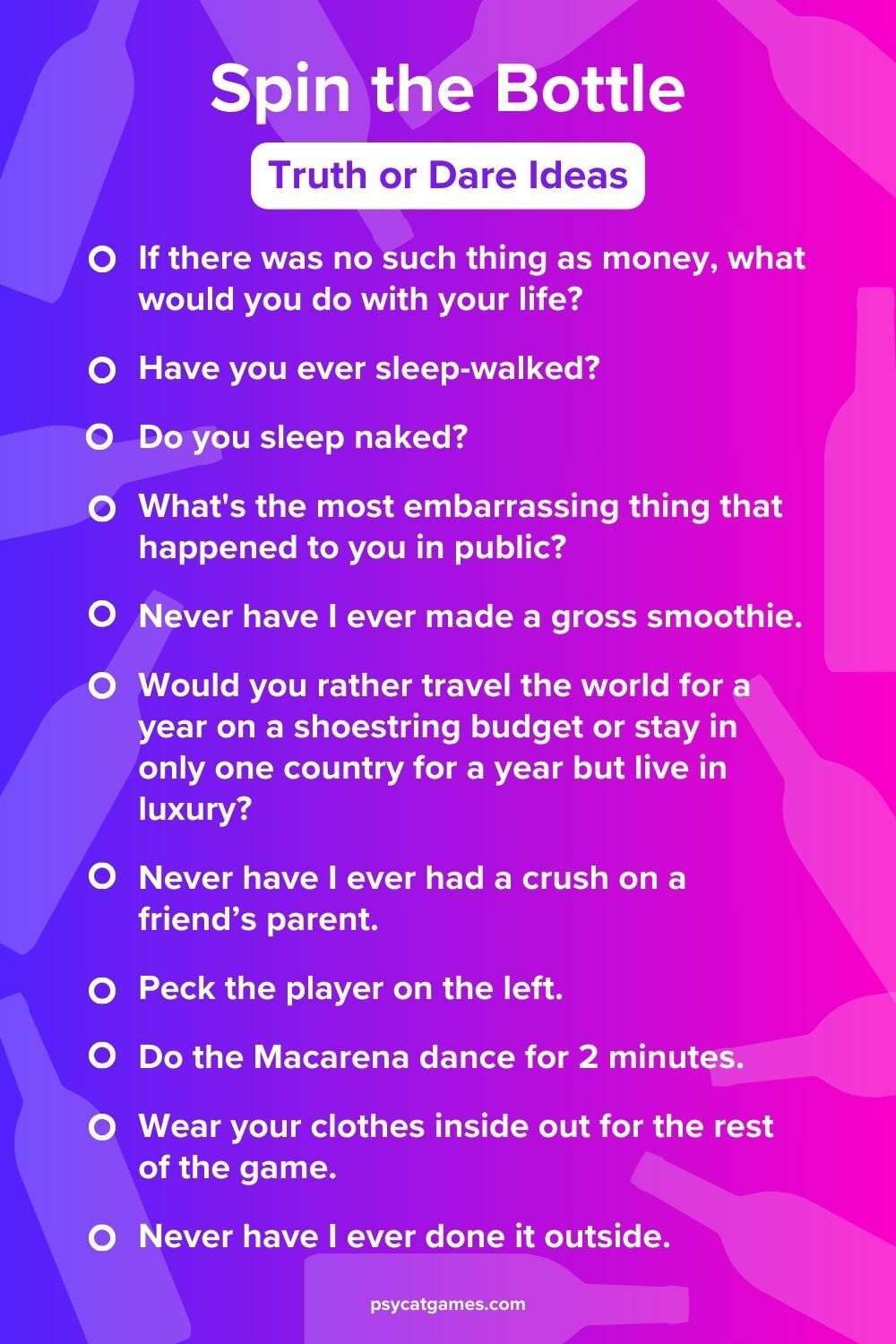 60 Exciting Spin The Bottle Questions For Your Next Party 60 Exciting Spin The Bottle Questions For Your Next Party